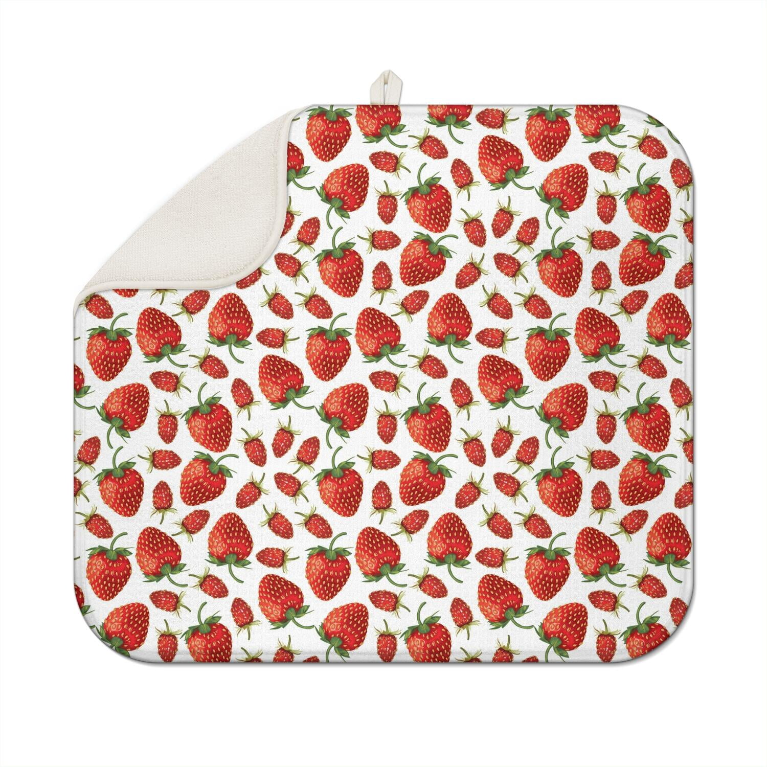 Colored Strawberry Summer Fruit Mat - Ultra Absorbent Microfiber Drying ...