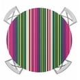 Colored Stripes Round Table Cover, Abstract Purple Green Vertical ...