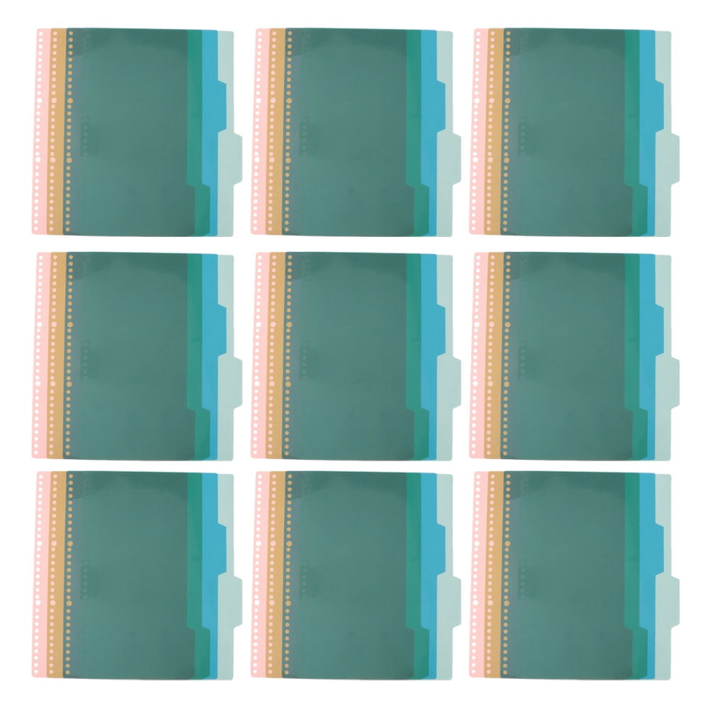 Colored Tab Dividers, 44Pcs Plastic Colored Tab Dividers Index ...