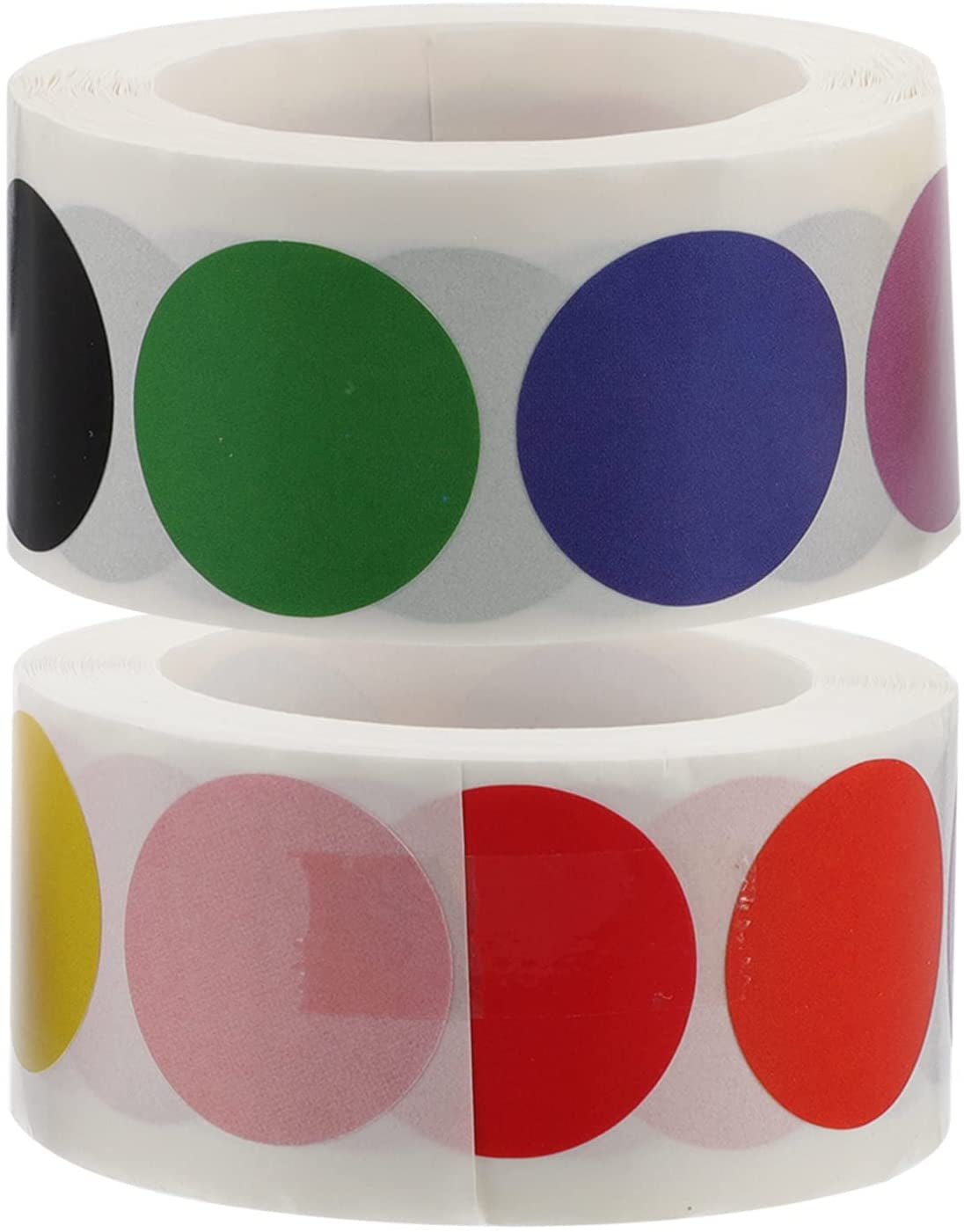 Colored Tabs 2 Rolls of Portable Self-Adhesive Label Stickers ...