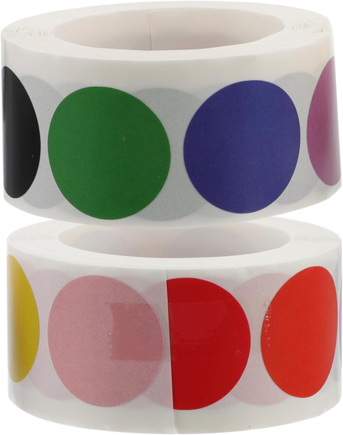 Colored Tabs 2 Rolls of Stickers Self-Adhesive Portable Round Dot ...