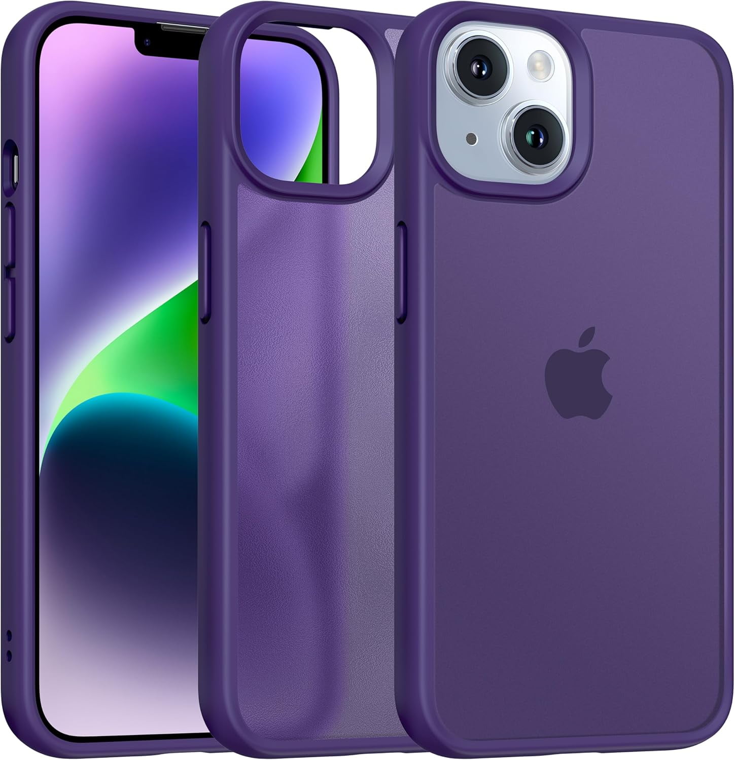 Colored Transluscent for iPhone 14/iPhone 13 Case, Sleek Retro Design ...
