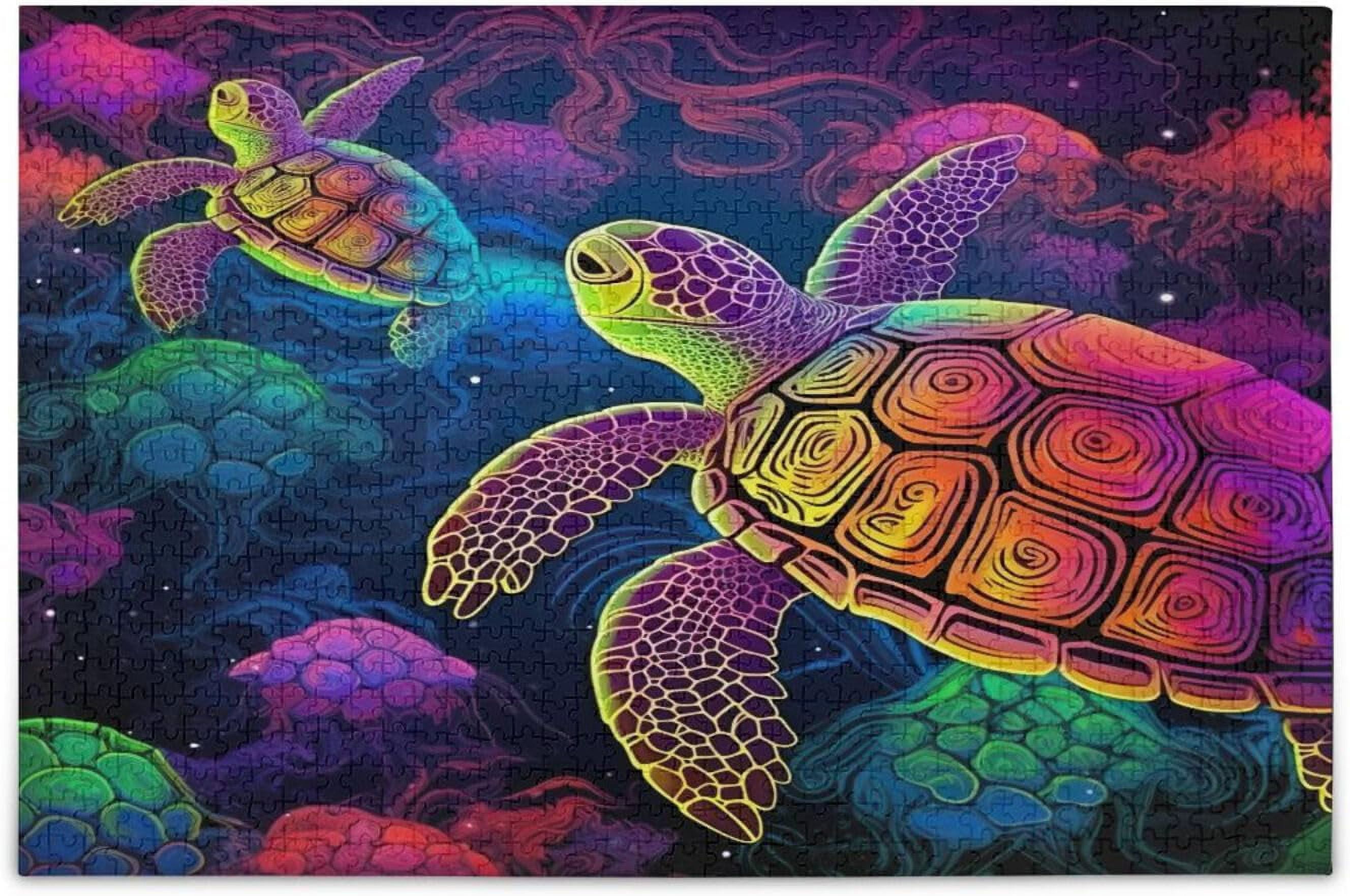 Colored Turtle Jigsaw Puzzles for Adults 500 Pieces, Decompression ...