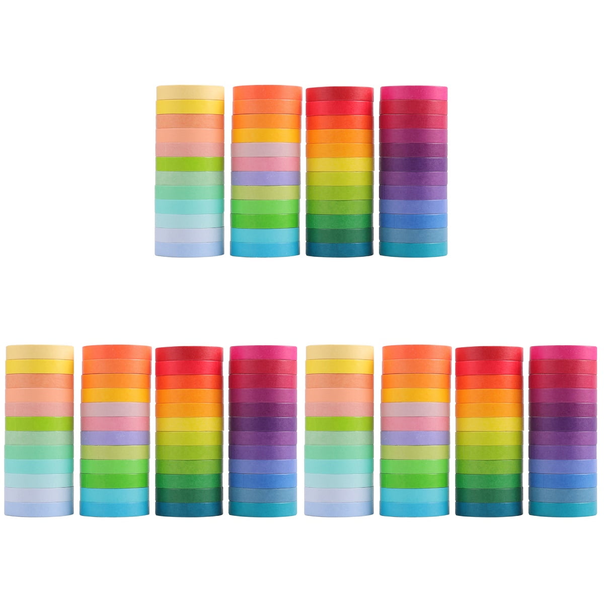 Colored Washi Tape 144 Rolls for Journaling Magnetic Stickers Photo ...
