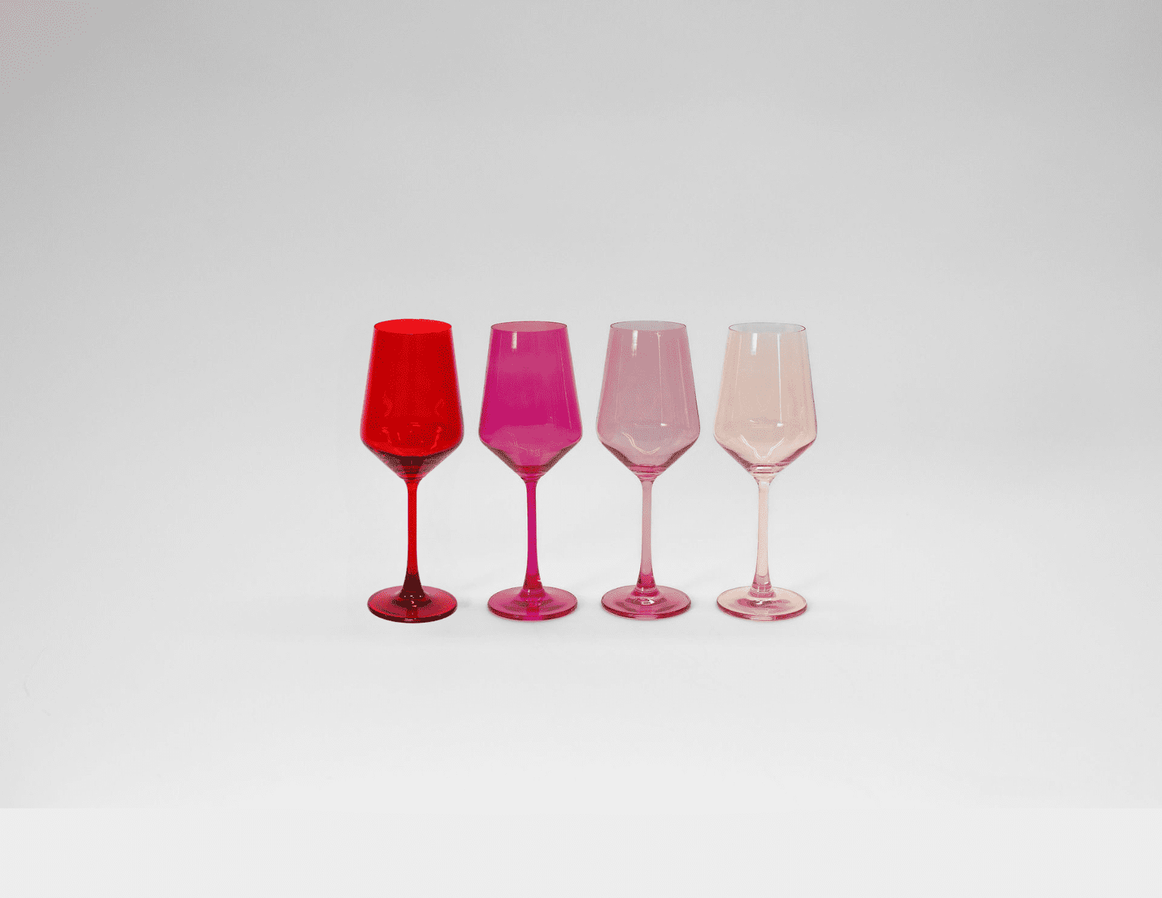 Colored Wine Glass Pink Ombre Set of 4 - Pink Lady Collection - Walmart.com