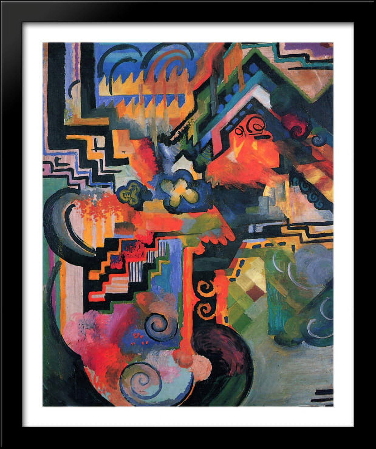 Colored composition (Hommage to Johann Sebastian Bachh) 28x34 Large ...