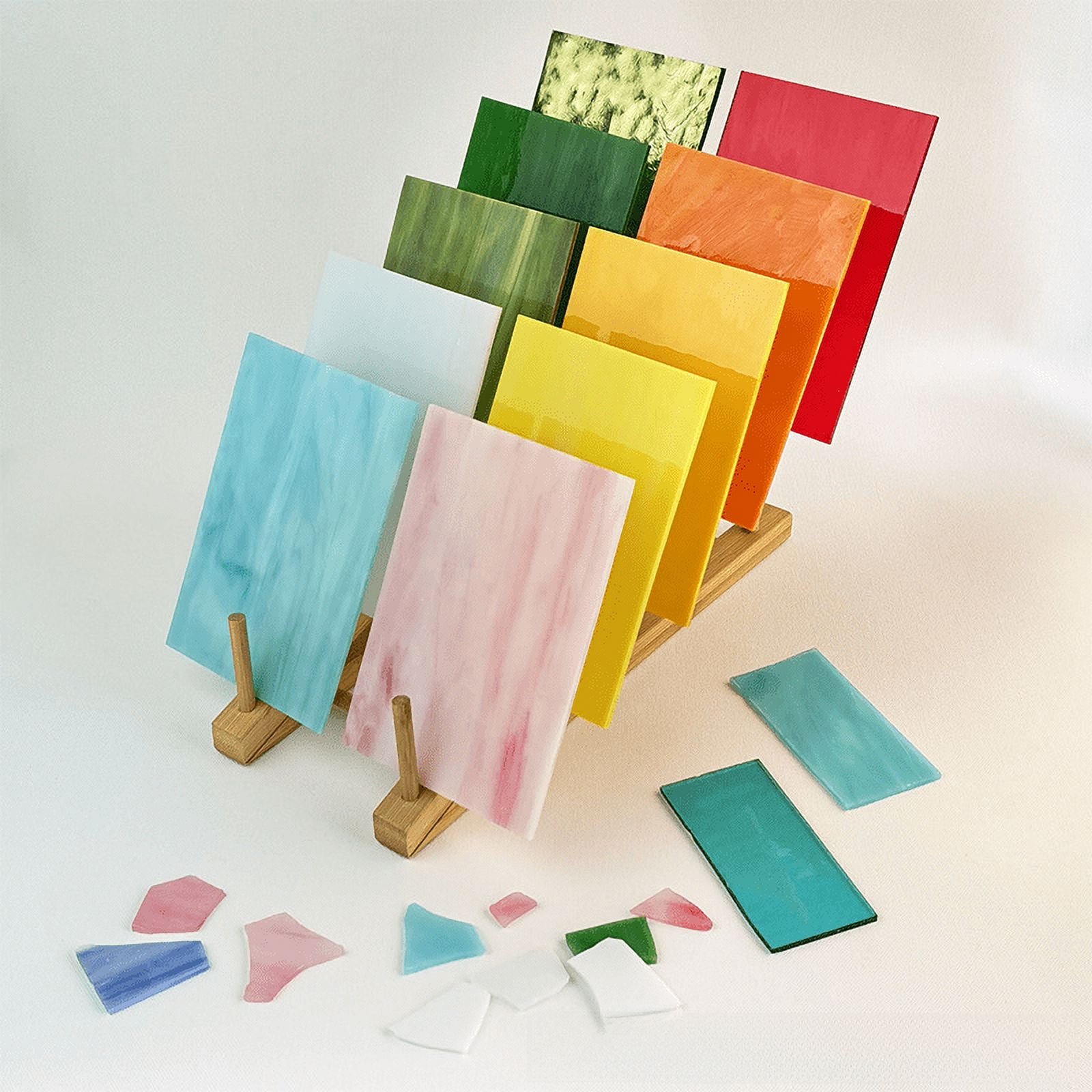 Colored glass large colored glass mica mural tiffany light transparent ...