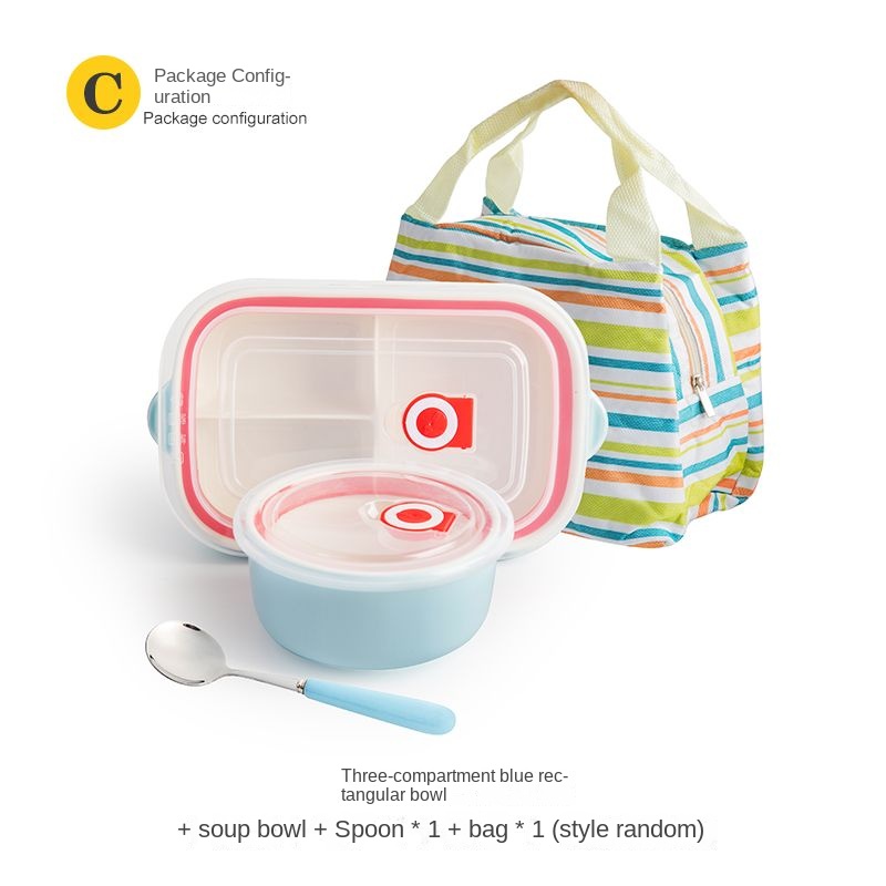 Colored glaze lunch box with lid rectangular ceramic bowl with two or ...
