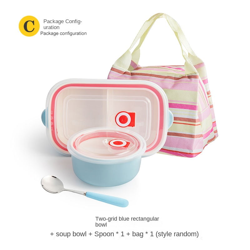 Colored glaze lunch box with lid rectangular ceramic bowl with two or ...