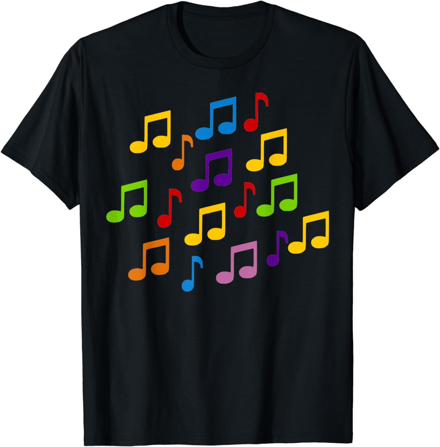 Colored music notes T-Shirt - Walmart.com