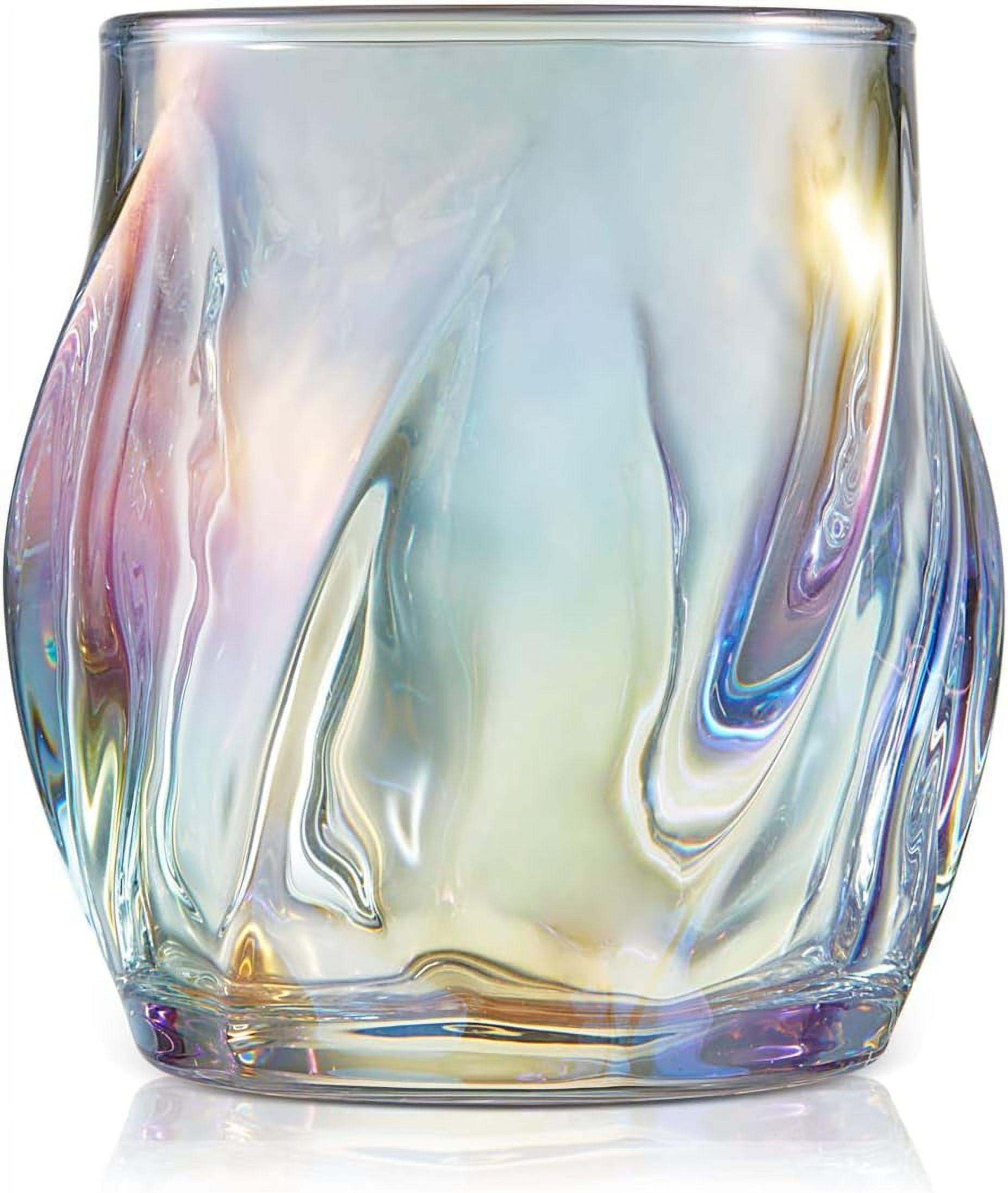 Colored rock glass, drinking cup, creatively twisted crystal vintage ...