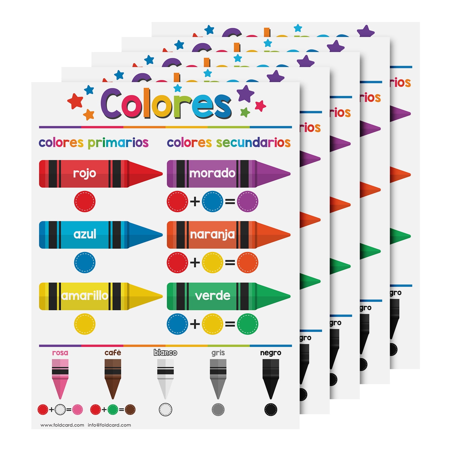 Colores Spanish Chart for Preschool to Gradeschool Kids – Colors ...