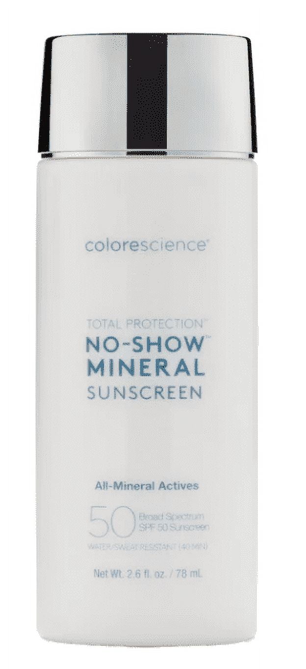 Colorescience Total Protection No-Show Mineral Sunscreen SPF50, 2.6 FL ...