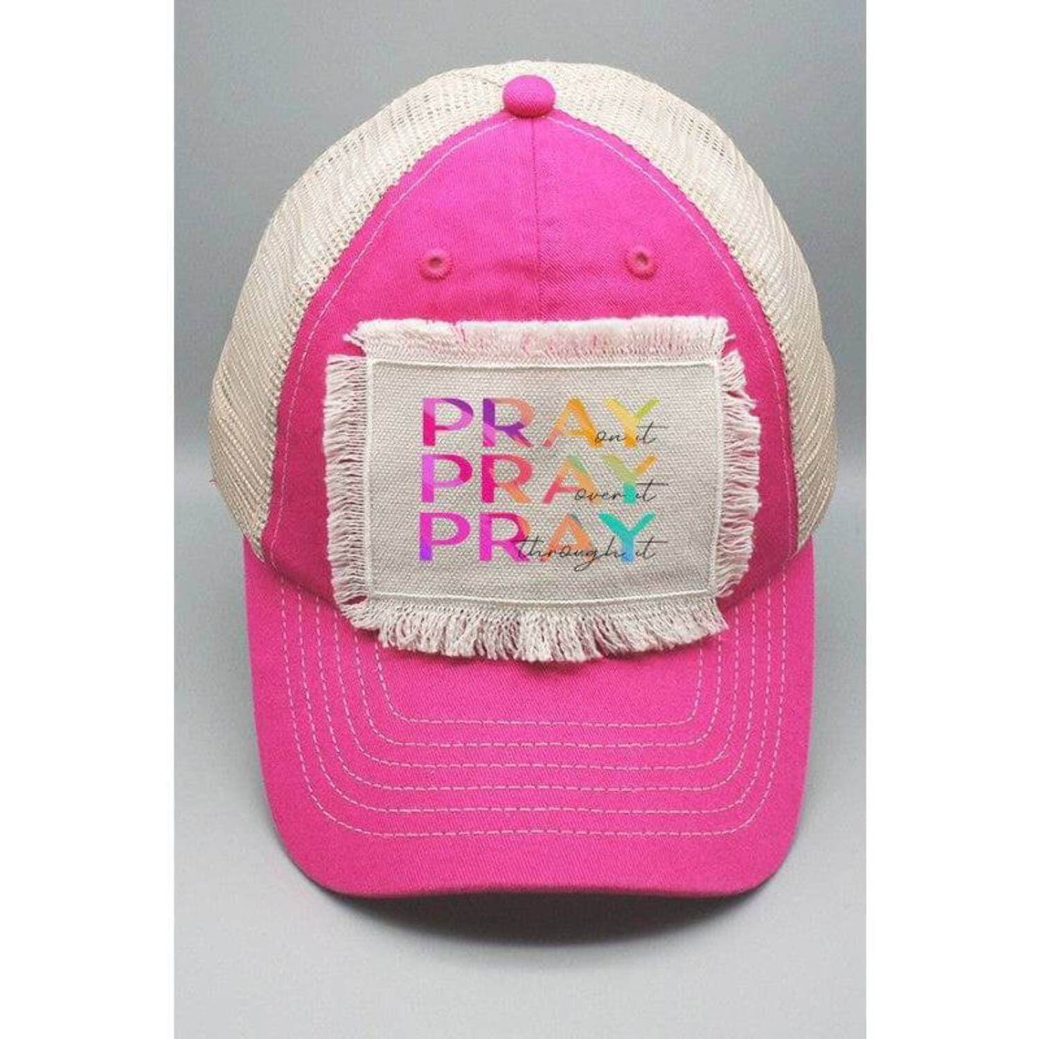 Colorf Pray On In Over It Through It Patch Hat - Walmart.com