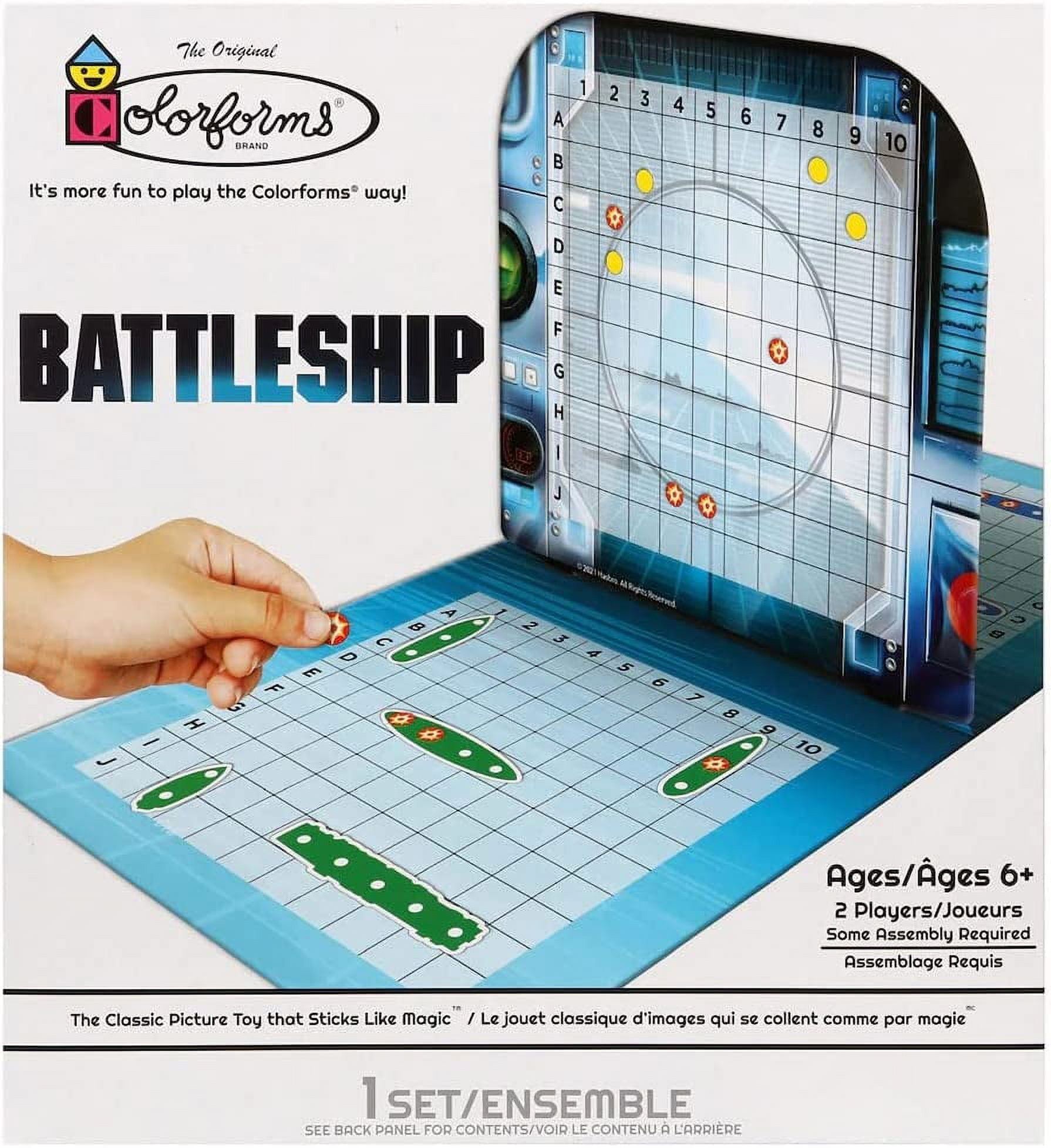 Colorforms Battleship Travel Paperboard Board Game - Walmart.com