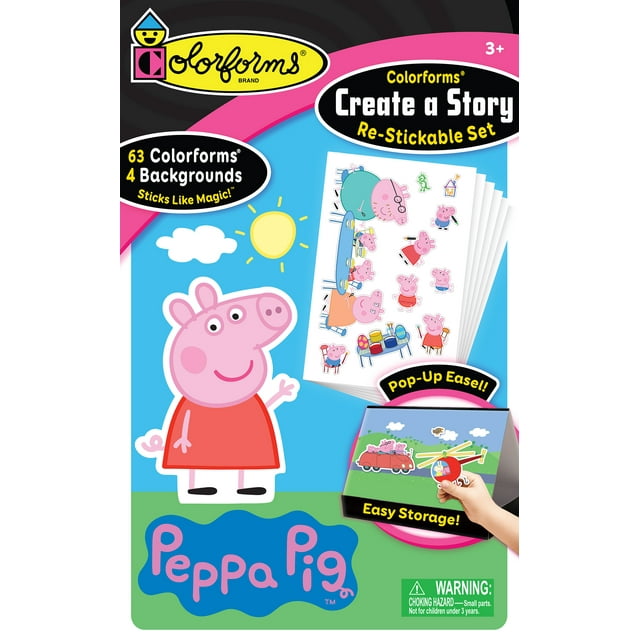 Colorforms Create A Story Re-Stickable Sticker Set - Peppa Pig ...