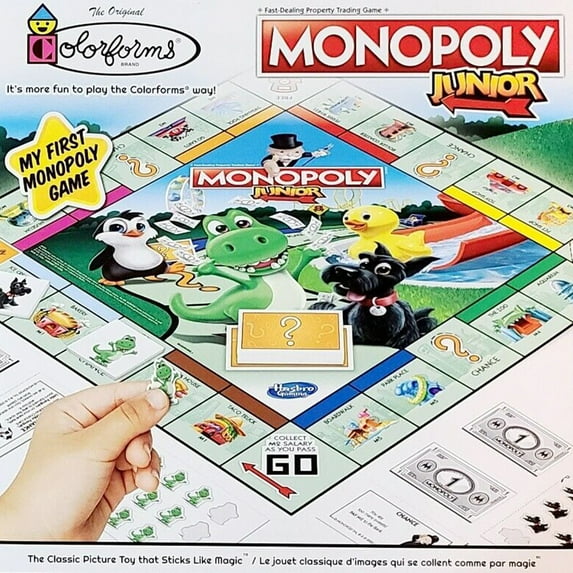 Colorforms Monolopy Junior Travel Paperboard Classic Board Game ...