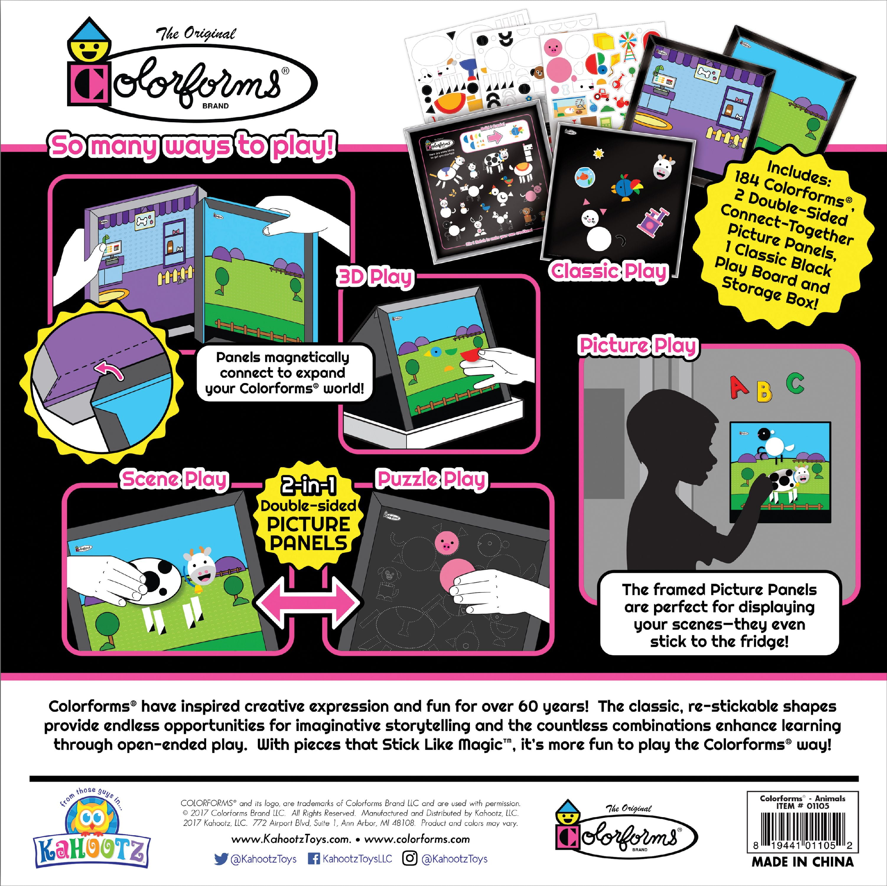 Colorforms(R) Classic Re-Stickerable Sticker Set-Animals - Walmart.com