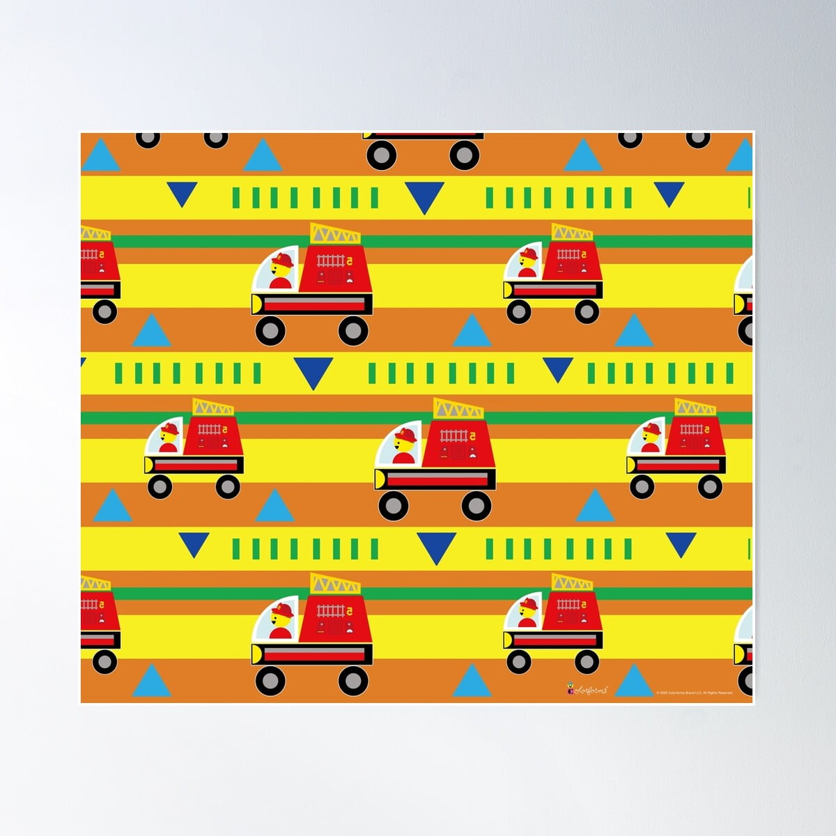 Colorforms, The Fire Department With Fire Engine Poster Wall Art ...