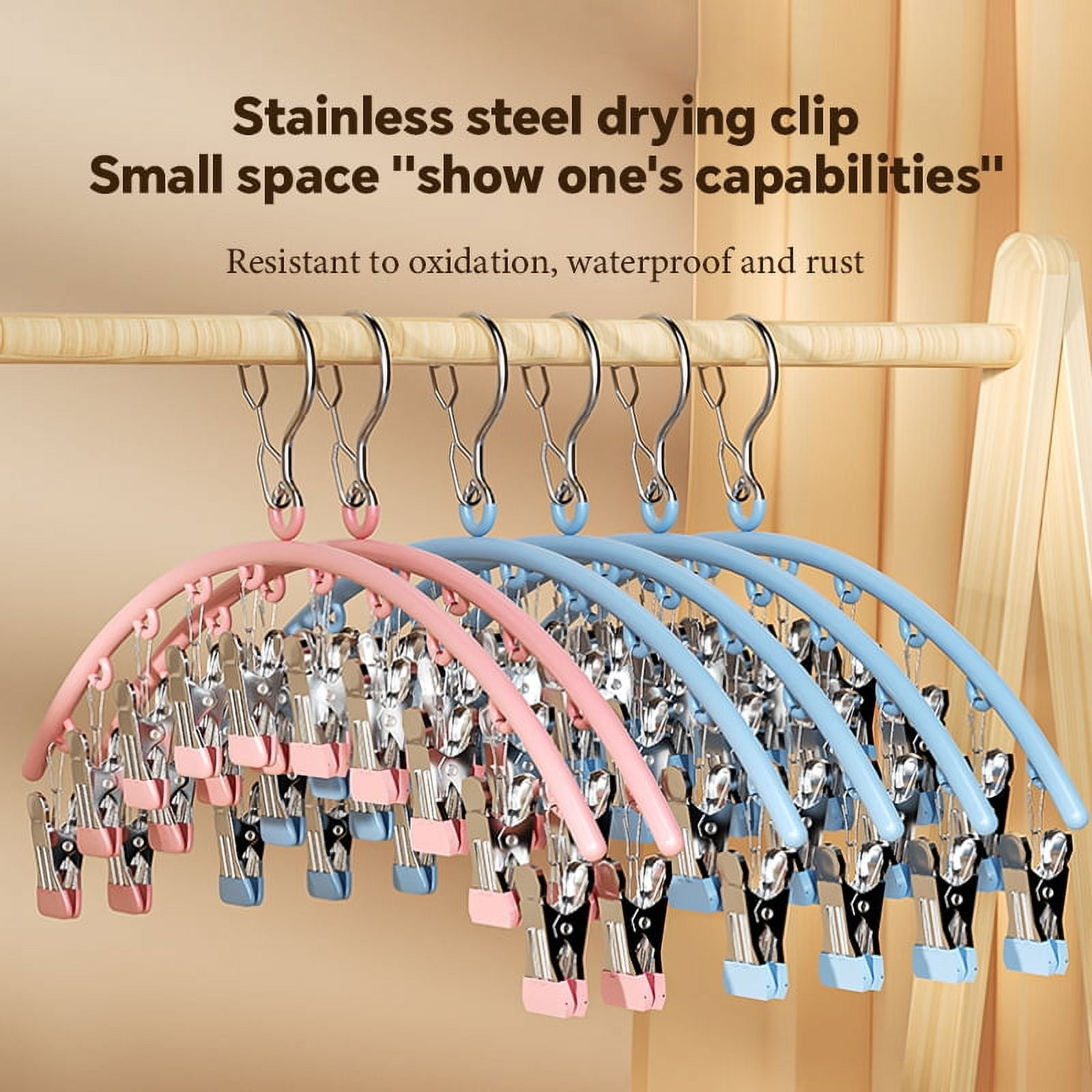 Colorful 10 Clip Sock Drying Rack Green Versionbt DC12-1 - Walmart.com