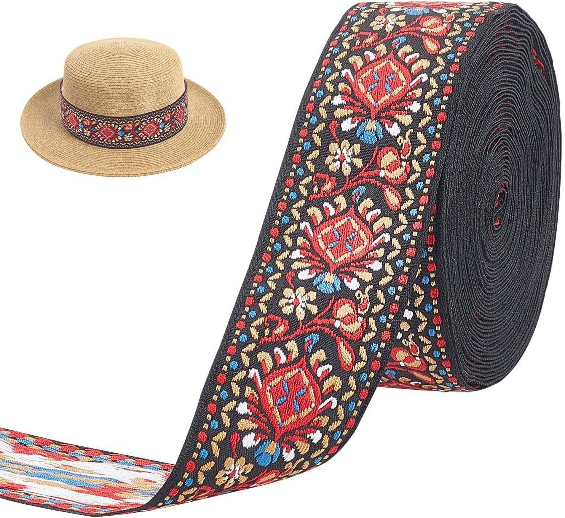 Colorful 10 Yards Jacquard Ribbon 1-7/8 Inch Wide Flat Embroidery ...