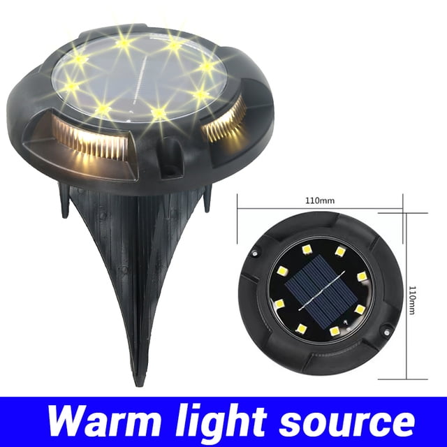 Colorful 12LED Solar Power Disk Light Outdoor Garden Solar Underground ...