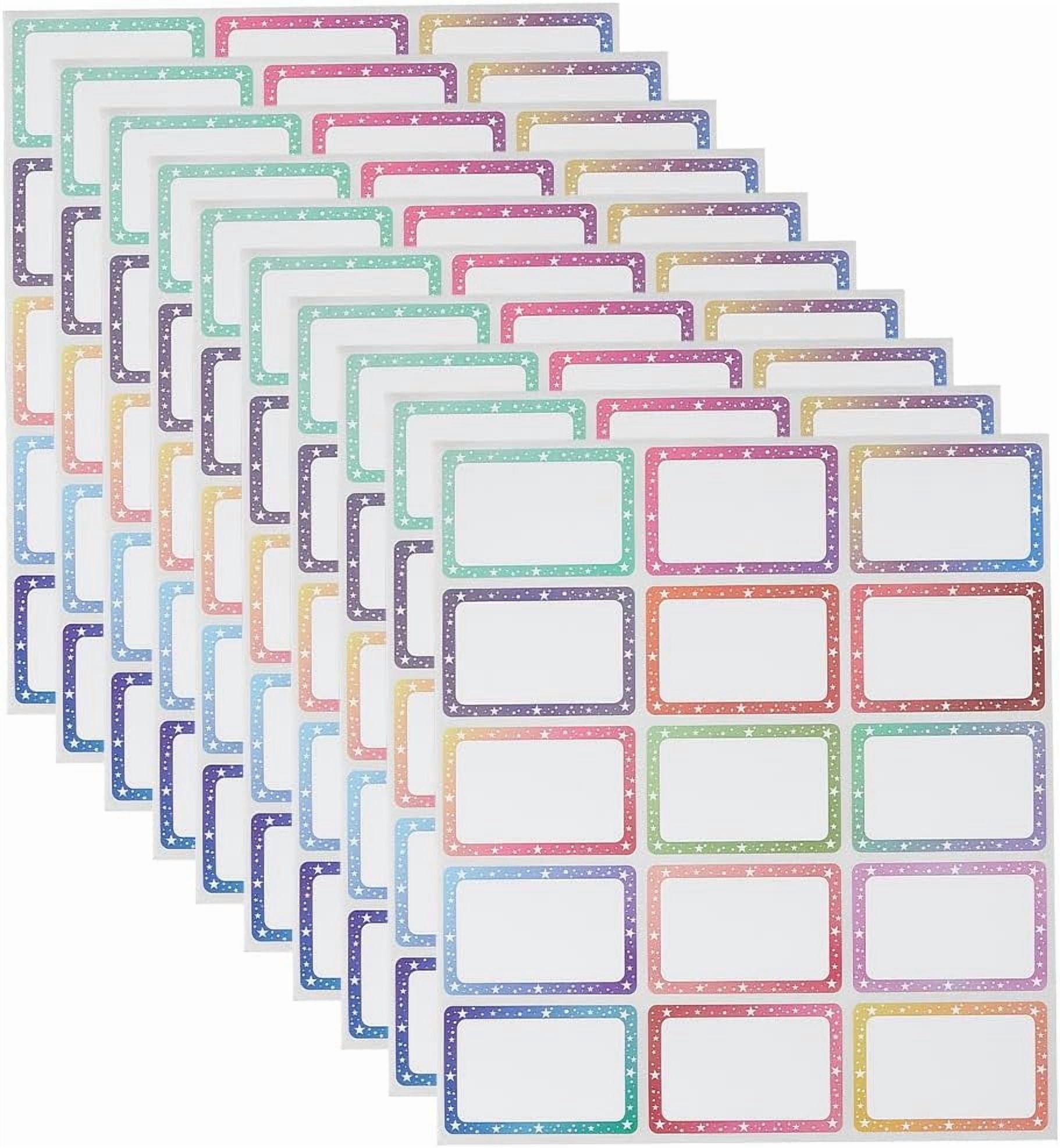 Colorful 150Pcs 3 x 2 Inch Star Name Tag Stickers Name Labels Sheets ...