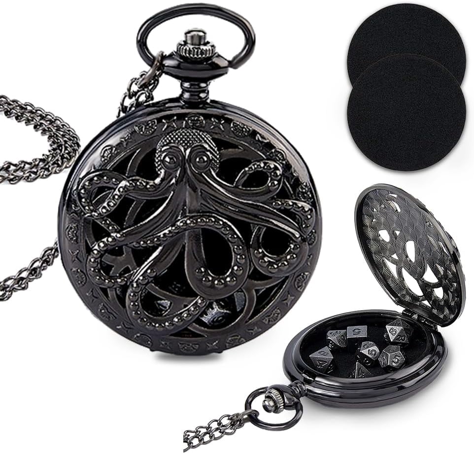 Colorful 1Pc Mini DND Dice Set Gunmetal Octopus Mechanical Pocket ...