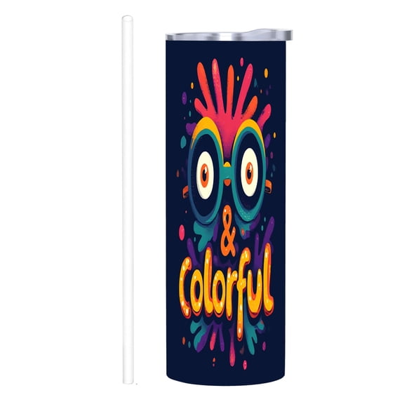 Colorful 20 oz Stainless Steel Insulated Tumbler with Cartoon Owl ...