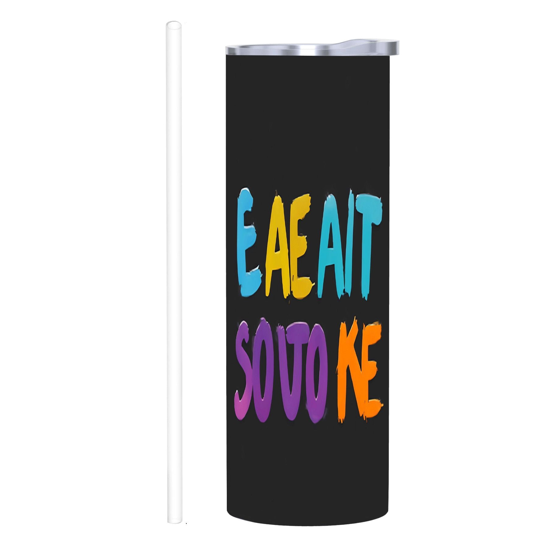 Colorful 20 oz Stainless Steel Insulated Tumbler with Playful Text ...