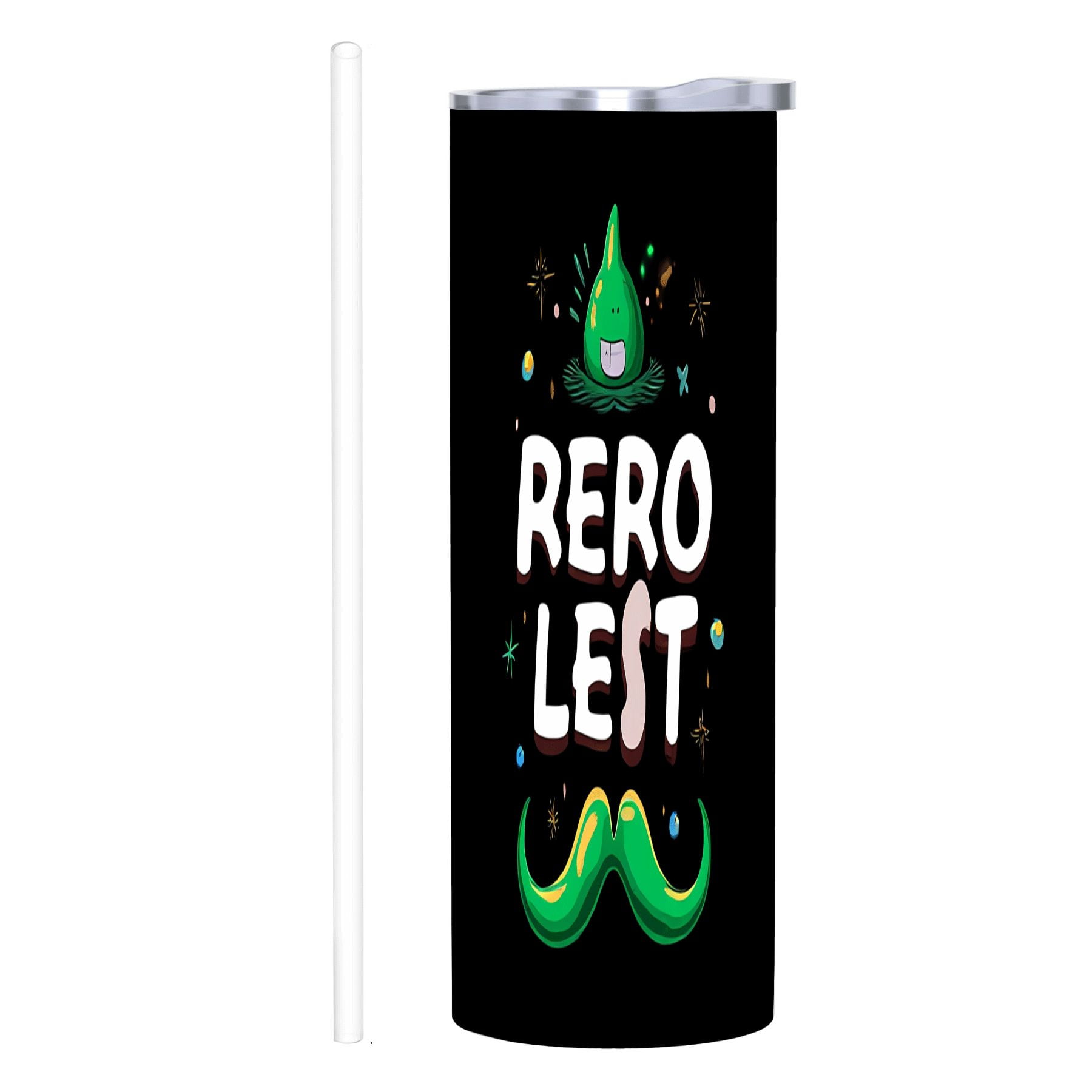 Colorful 20 oz Stainless Steel Insulated Tumbler with Smiling Green ...