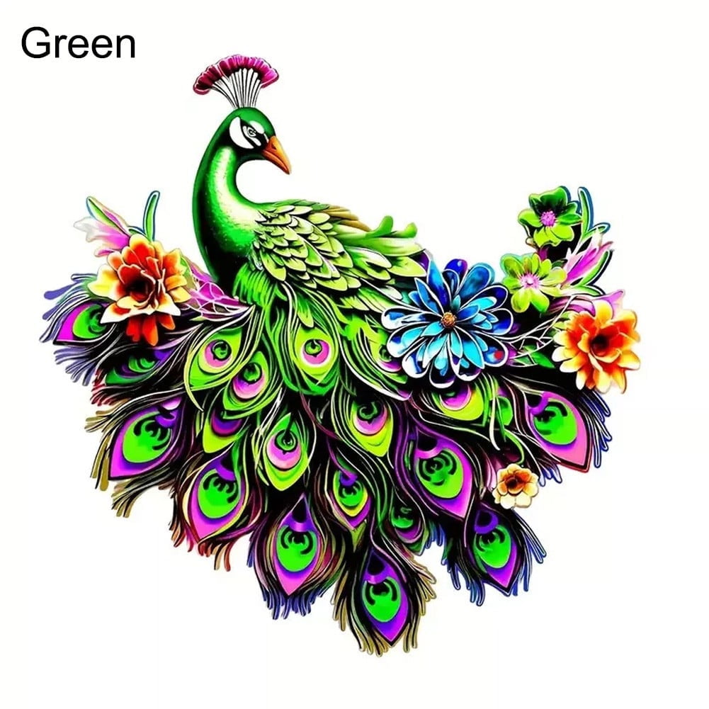 Colorful 2D Metal Peacock Wall Art Outdoor Garden Fence Hanging Decor ...