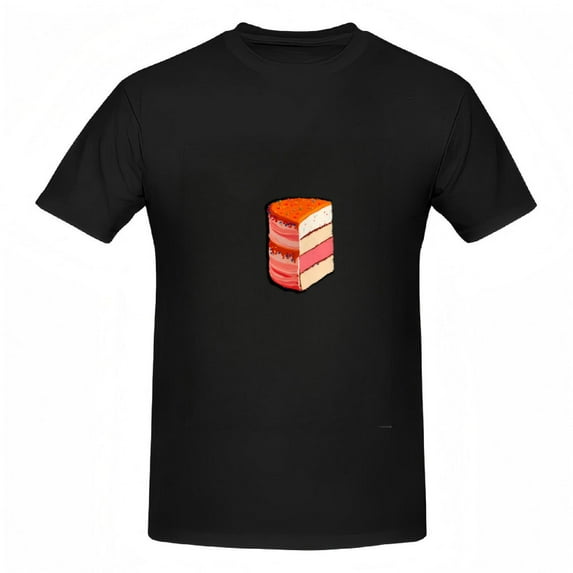 Colorful 3D Layered Cake Design Cotton Short Sleeve T-Shirt for Women ...
