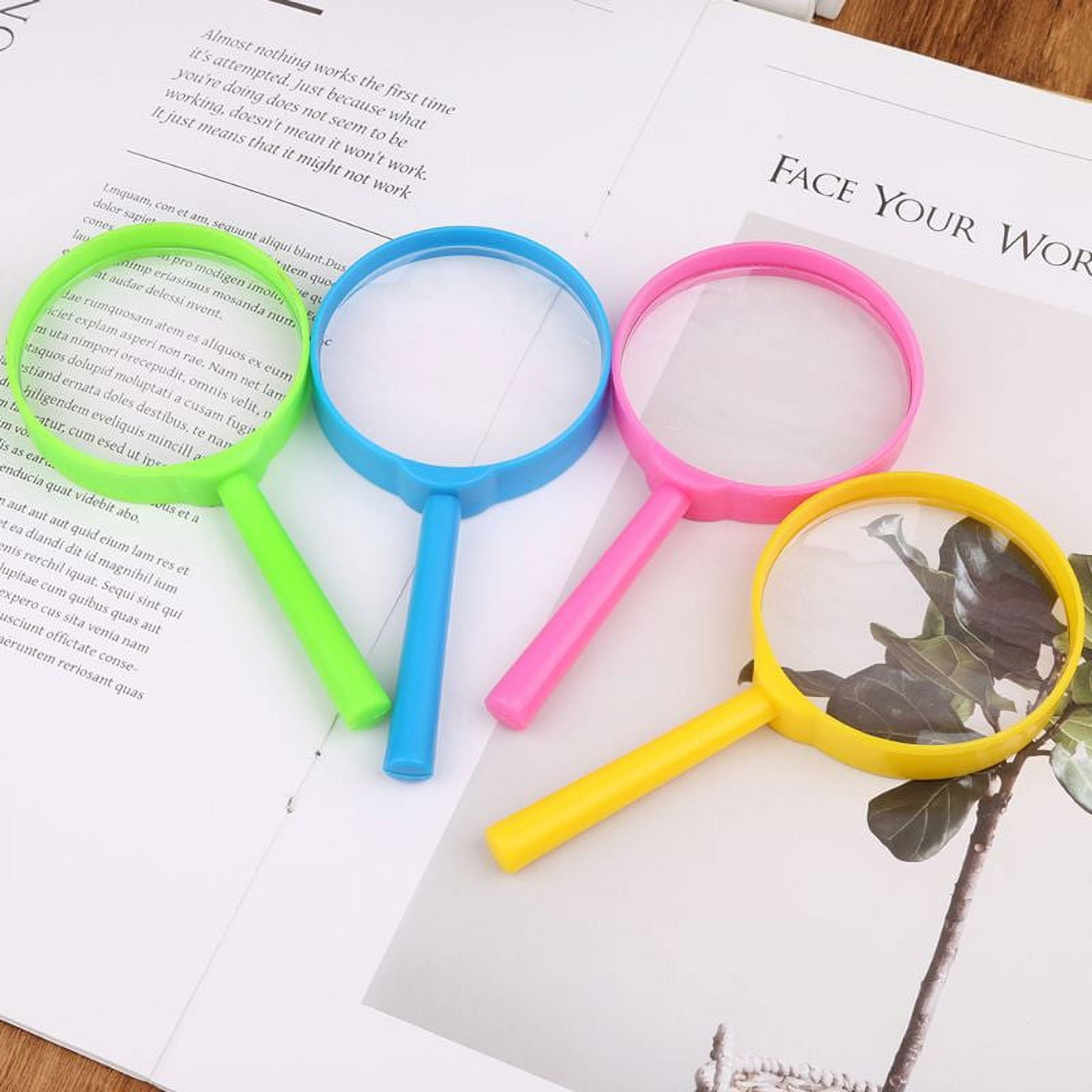 Colorful 3X Magnifying Glass for Kids & Adu1t Handheld Reading ...