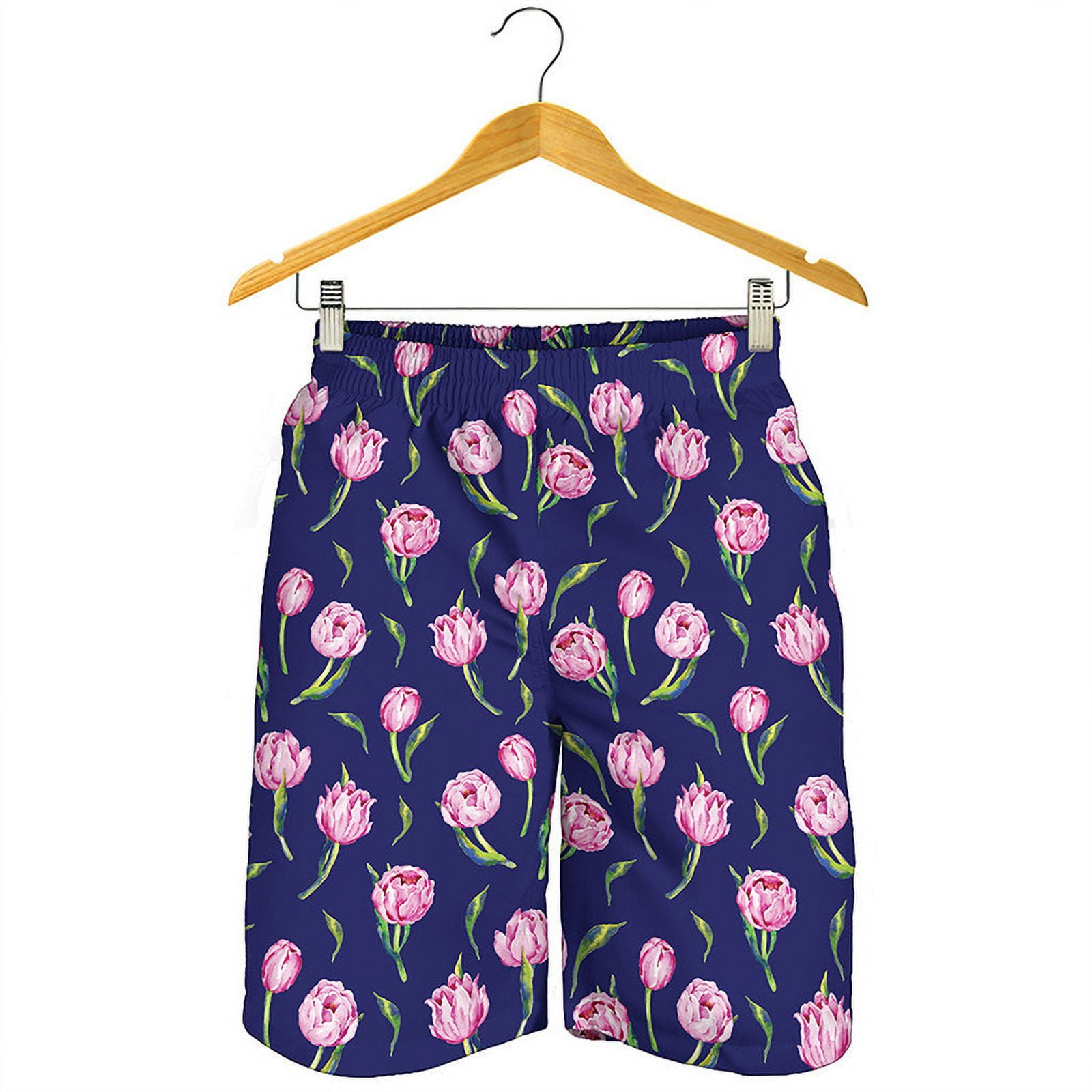 Colorful 3d Print Flower Beach Shorts Men Summer Hawaiian Quick Dry ...