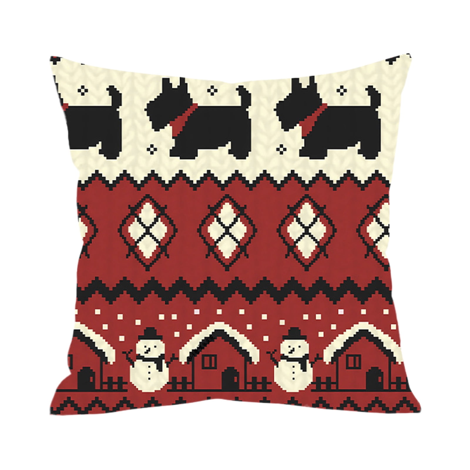 Colorful 45Cm Christmas Pillow Cover, Polyester, For Sofa & Bed ...