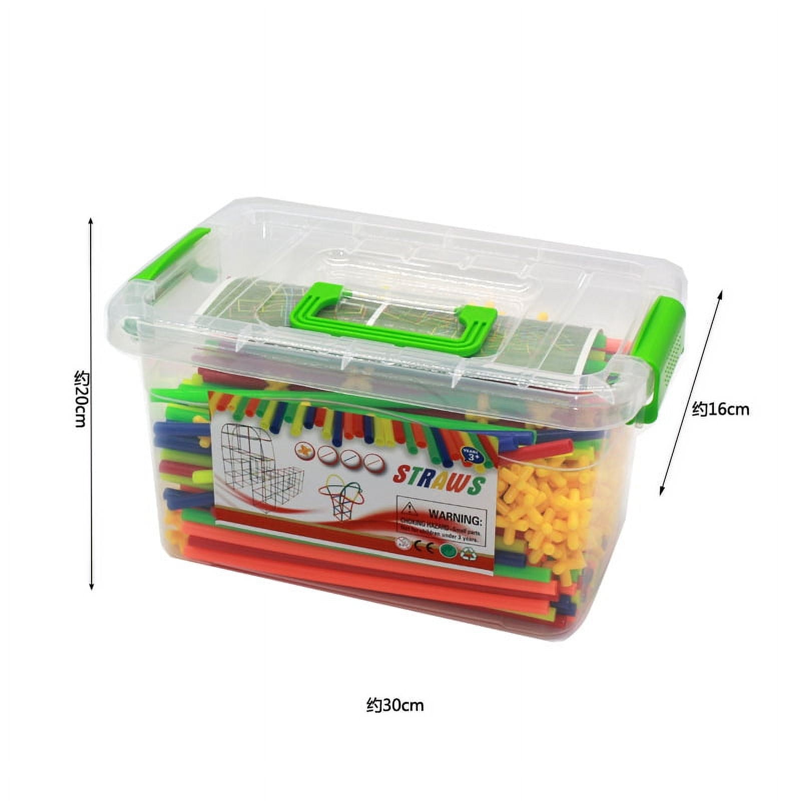 Colorful 4D DIY Straw Building Blocks Joints Plastic Stitching DIY ...