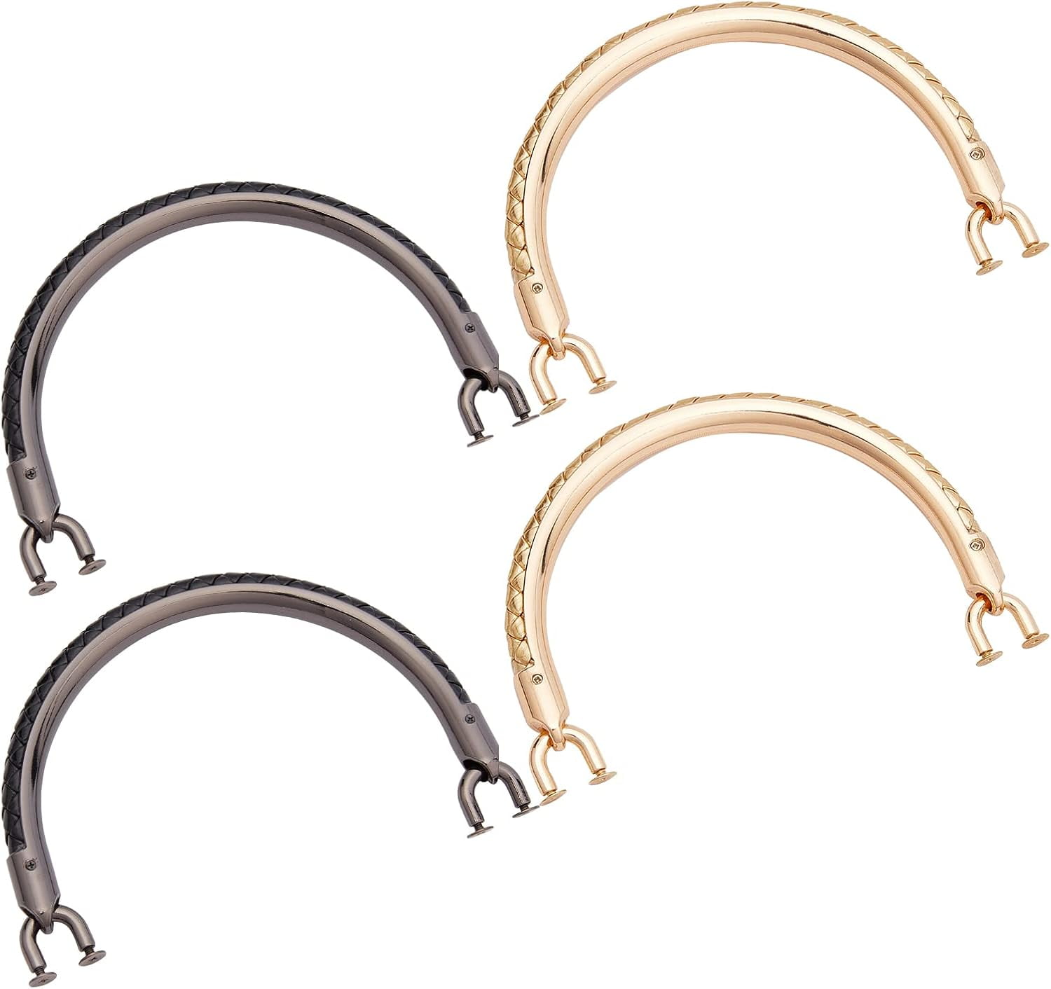 Colorful 4pcs Metal Purse Handles Semicircle Bag Handles Frame Leather ...