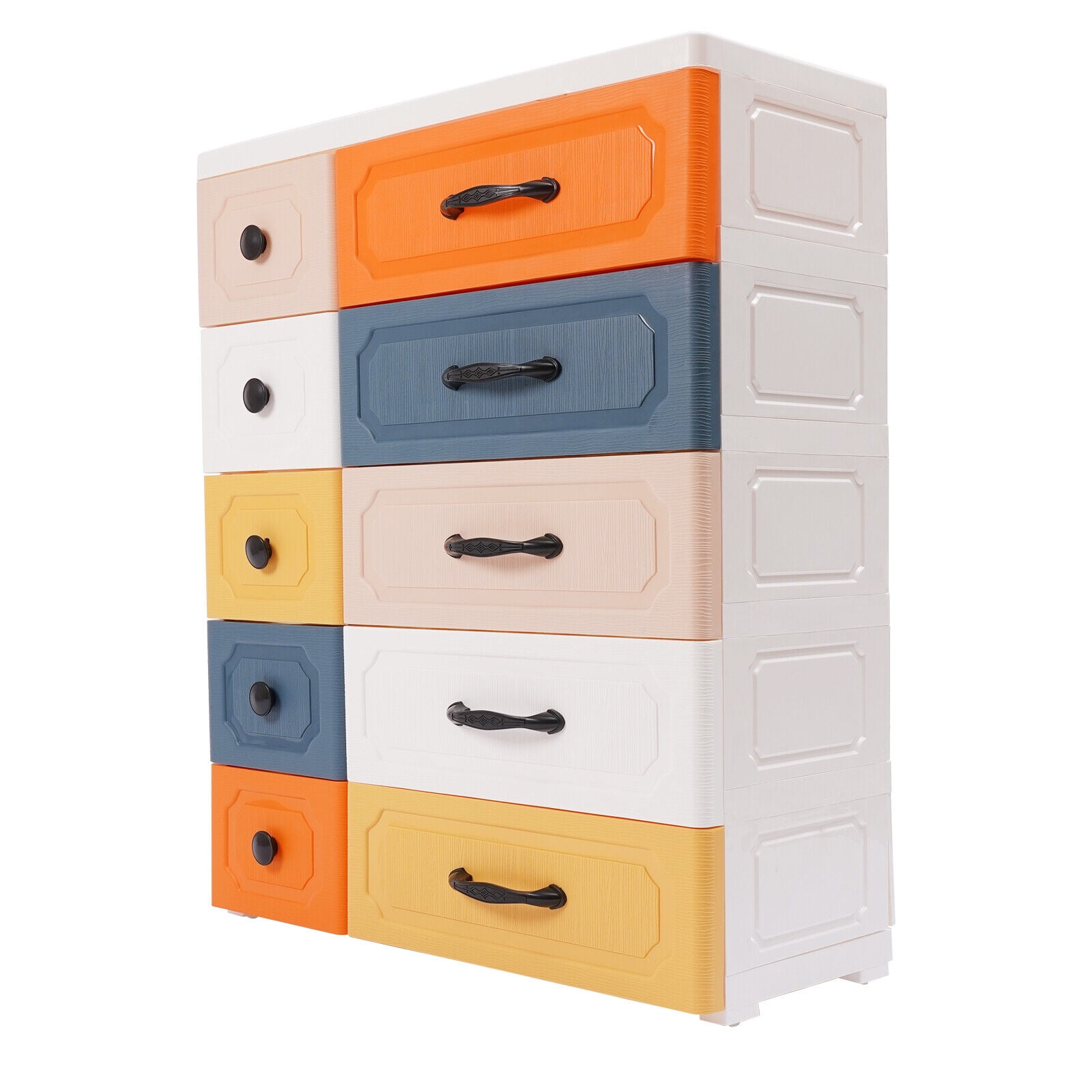 Colorful 5-Layers Storage Box Plastic Closet Drawer Storage Cabinet for ...