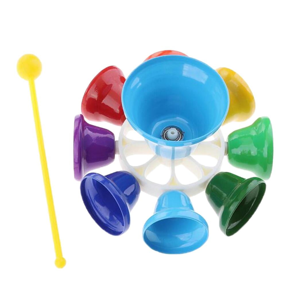 Colorful 8 Note Diatonic Metal Hand Bells for Children Music Early ...