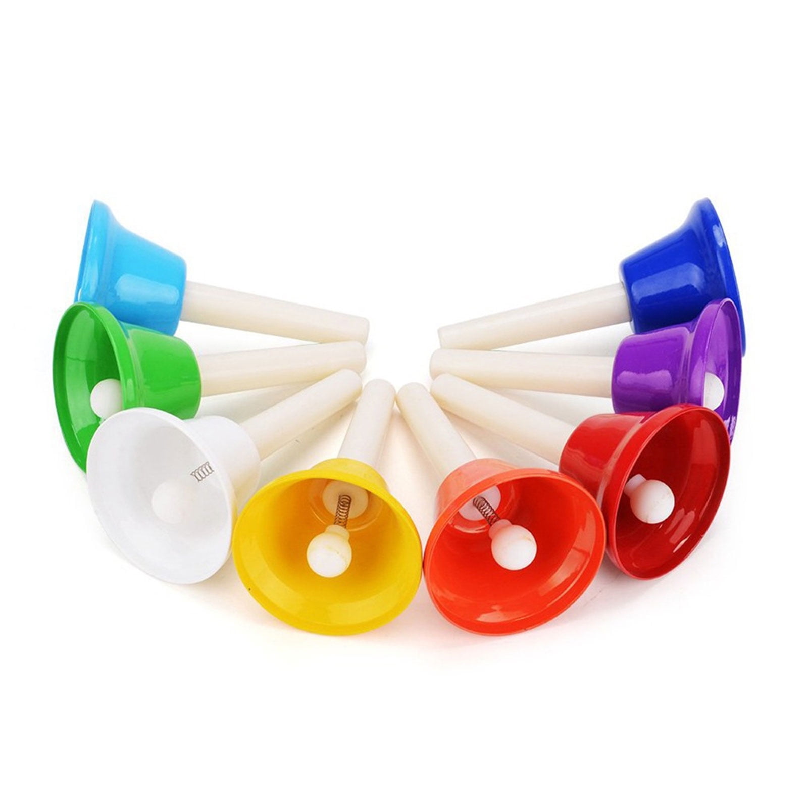Colorful 8 Note Handbells Set Musical Bells Hand Percussion Bells Music ...