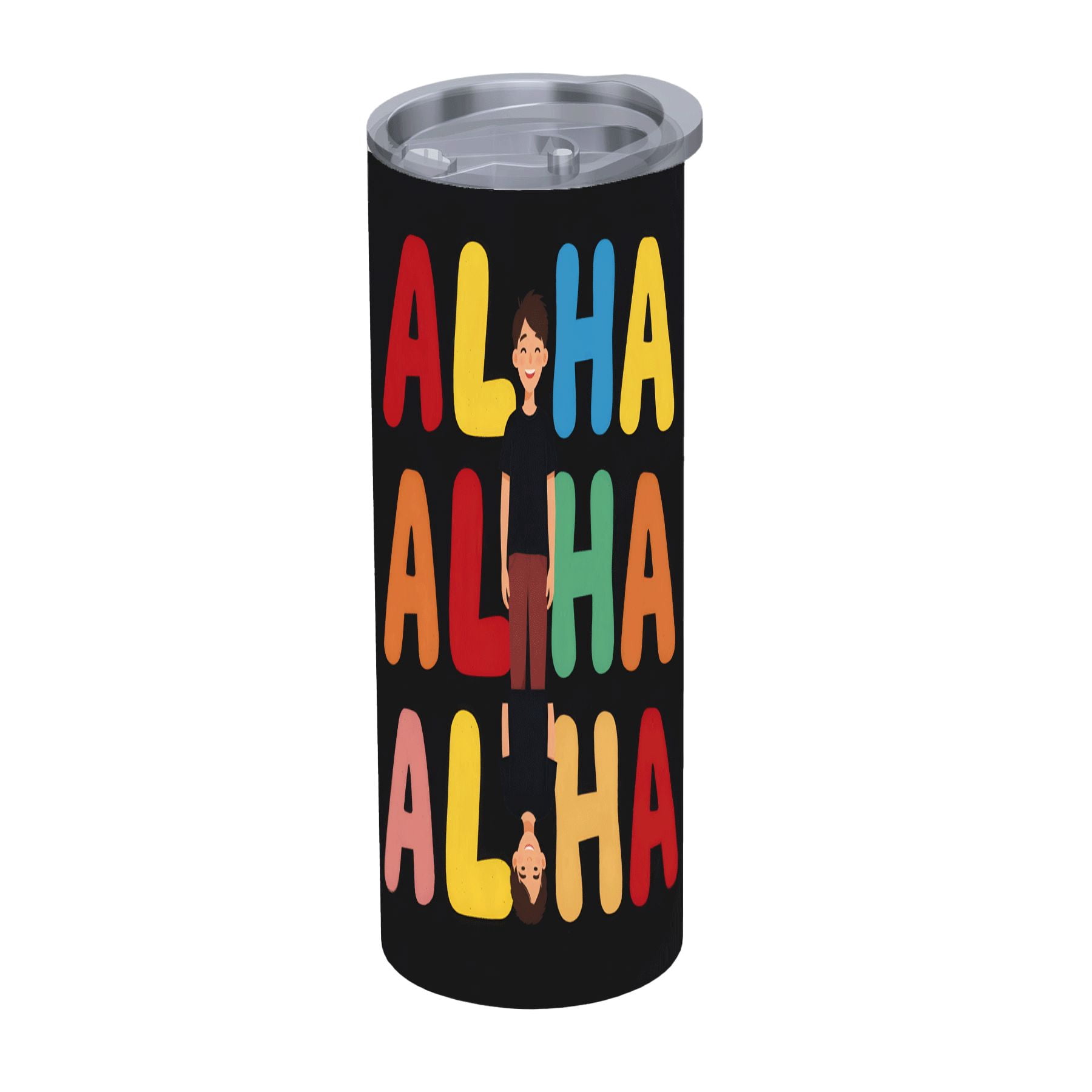 Colorful " ALHA " Vertical Design 20 oz Stainless Steel Insulated ...
