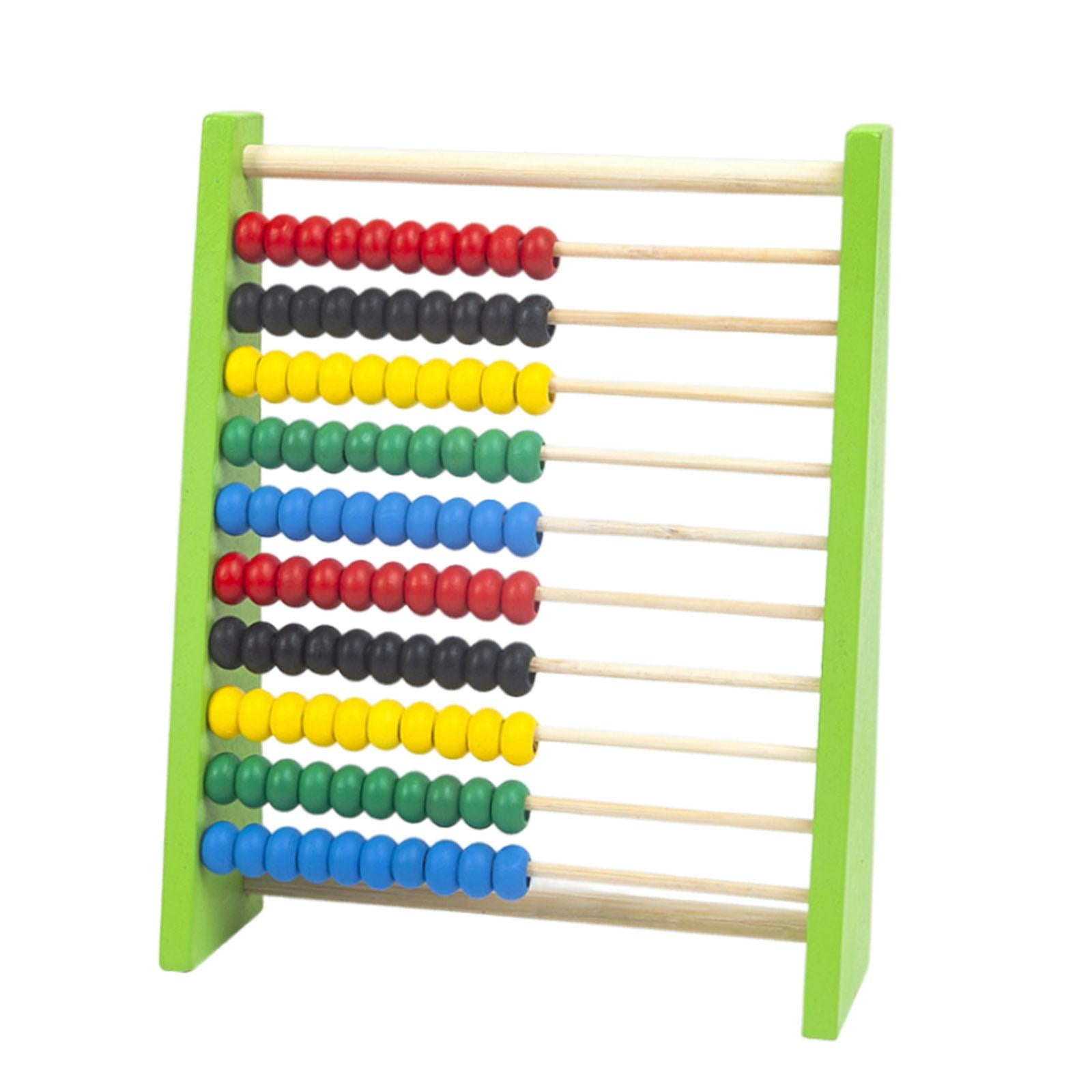 Colorful Abacus Beads Counting Toy 10 Rows Abacus Learn Math, with 100 ...