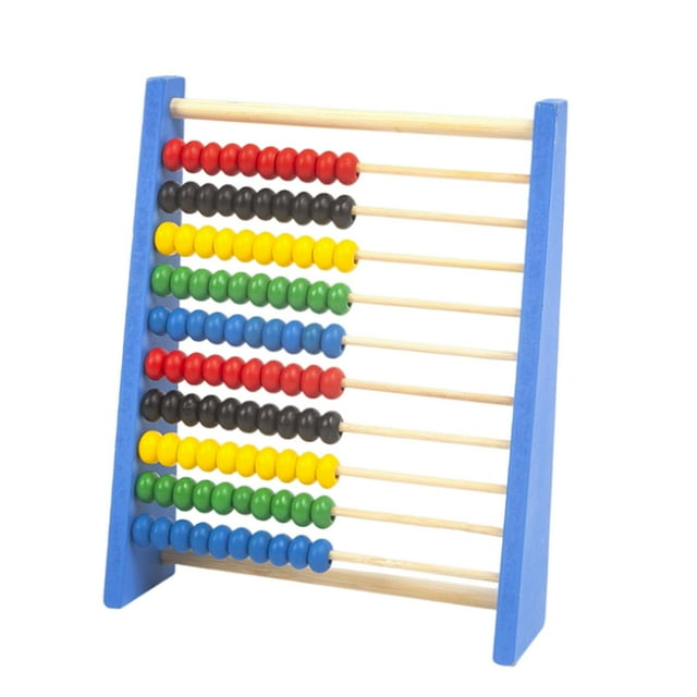 Colorful Abacus Beads Counting Toy 10 Rows Abacus Learn Math, with 100 ...