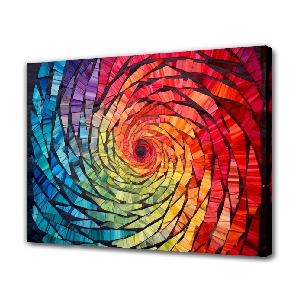 Colorful Abstract Art Spiral Shape Canvas Poster Bedroom Decor Sports ...