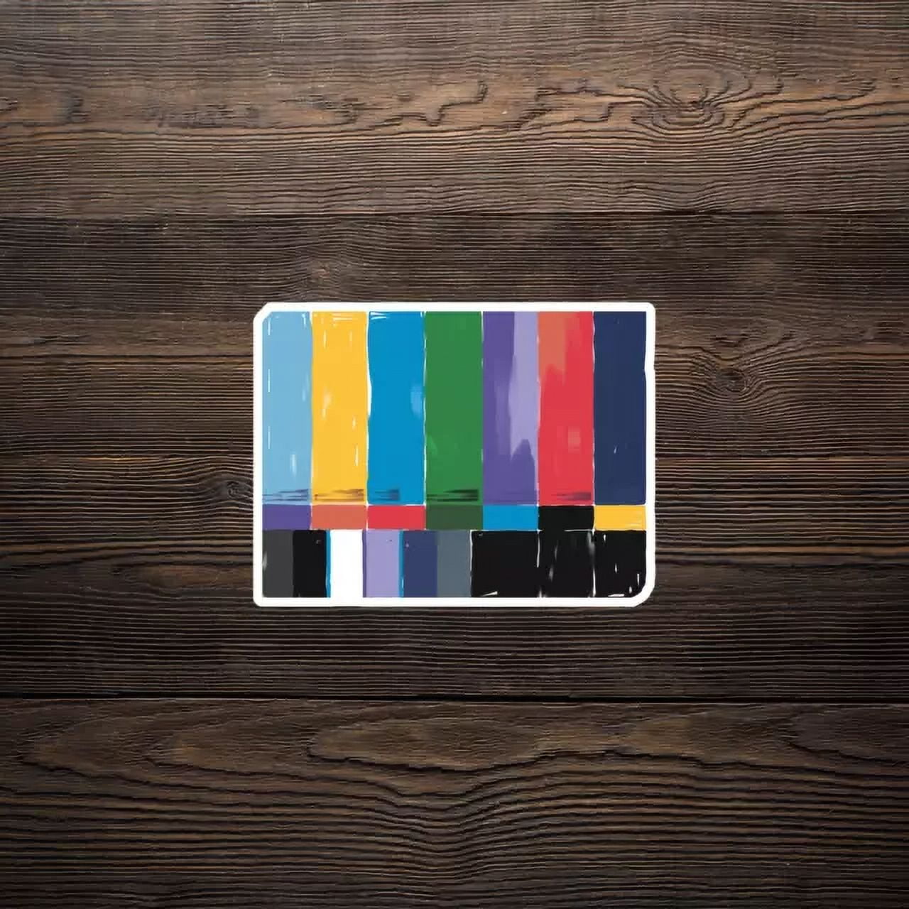 Colorful Abstract Art Stickers, Aesthetic Rainbow Palette Decals For ...