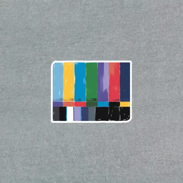 Colorful Abstract Art Stickers, Aesthetic Rainbow Palette Decals For ...