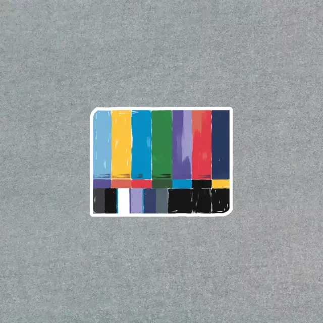 Colorful Abstract Art Stickers, Aesthetic Rainbow Palette Decals For ...