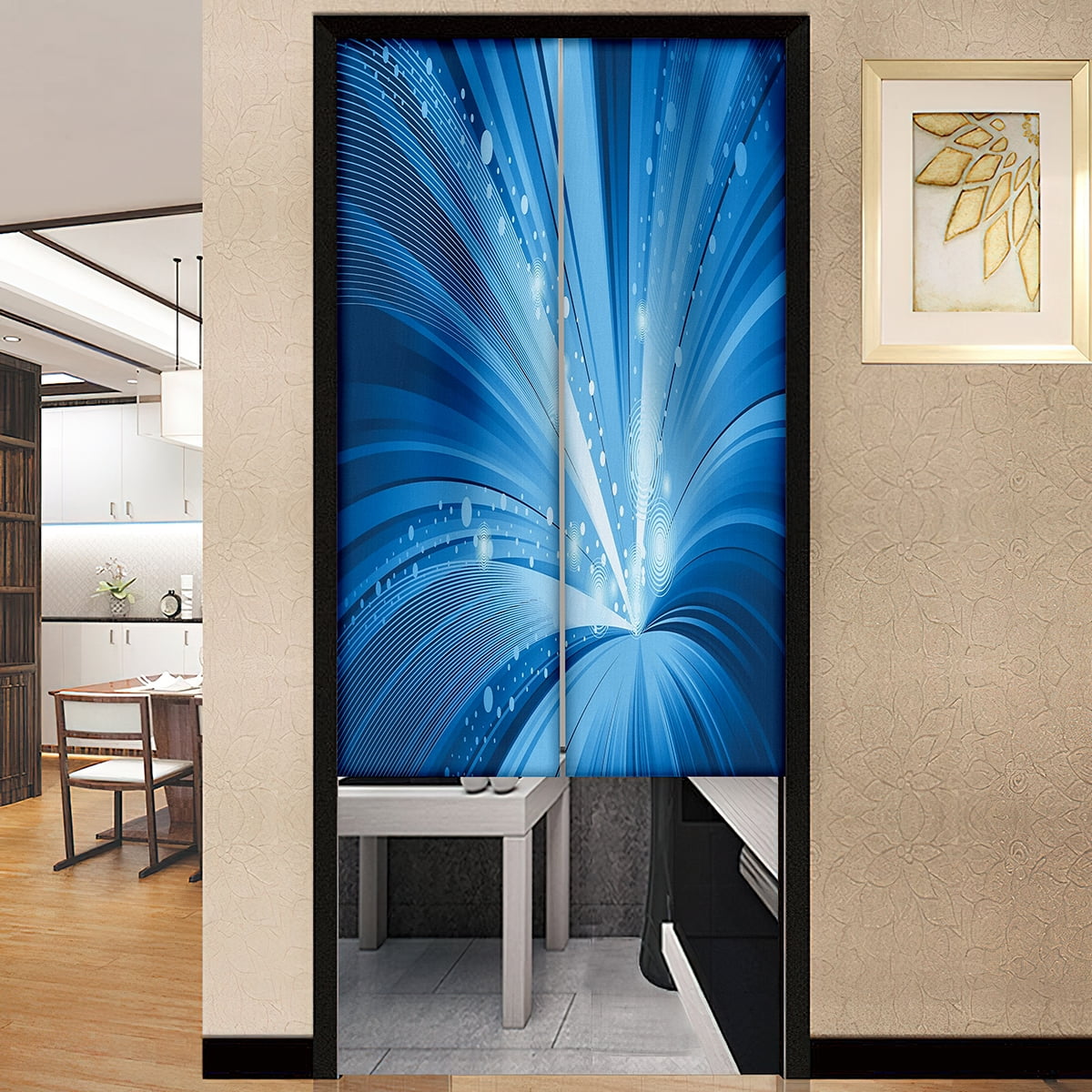 Colorful Abstract Artwork Circle Door Curtain Kitchen Partition Dining ...
