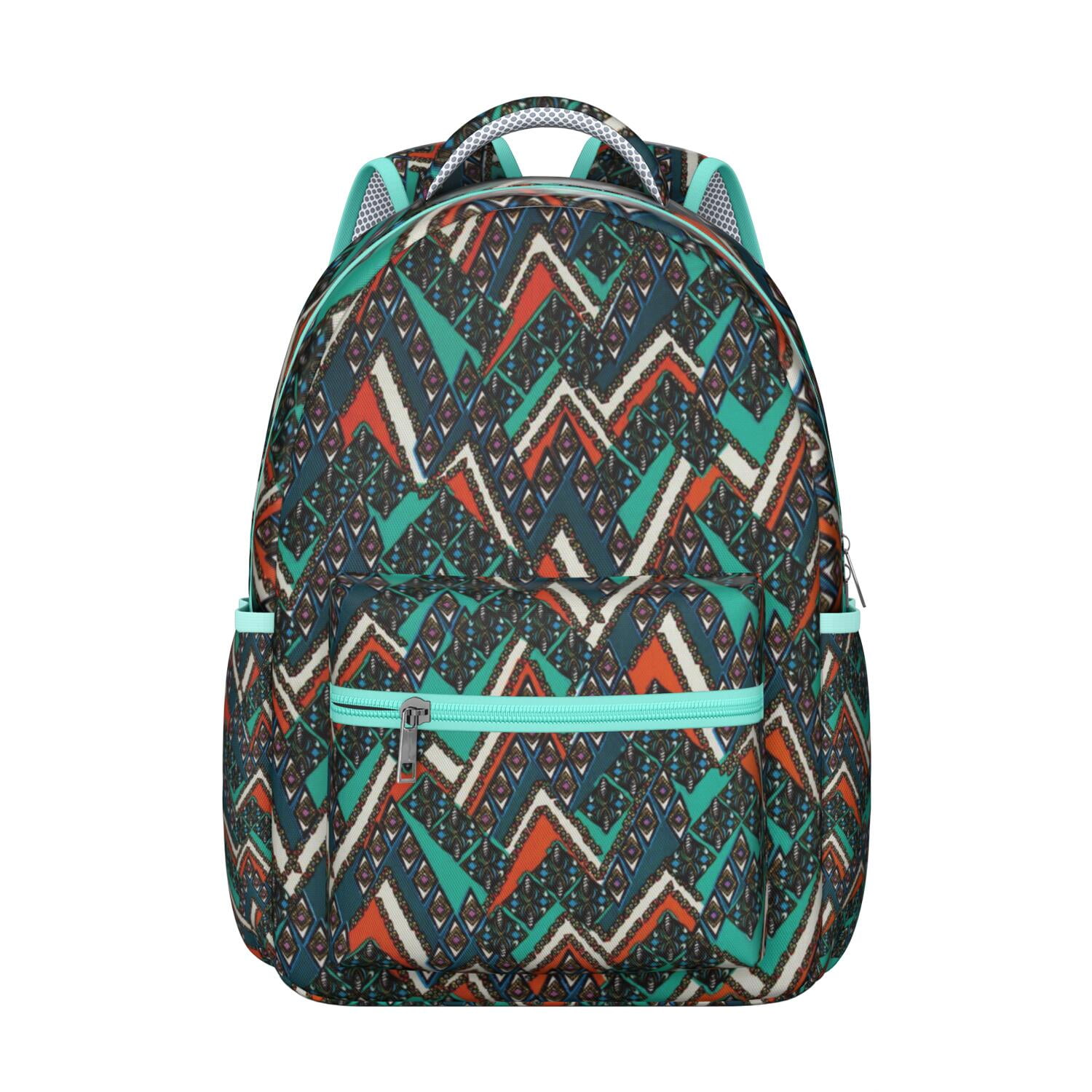 Colorful Abstract Backpack Modern Fashionable School Bag with Graffiti ...